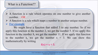 Introduction to Function and there types | PPT