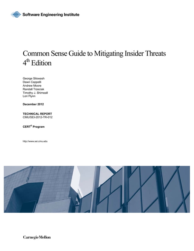 Common Sense Guide to Mitigating Insider Threats | PDF