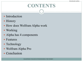 WALFRAM ALPHA | PPTX