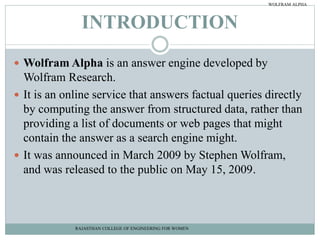 WALFRAM ALPHA | PPTX