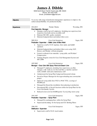 Jim Dibble Resume | DOCX