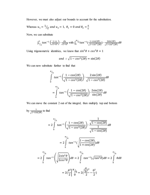 Paul Bleau Calc III Project 2 - Basel Problem | DOCX | Physics | Science