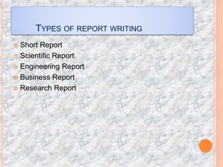 REPORT WRITING | PPTX