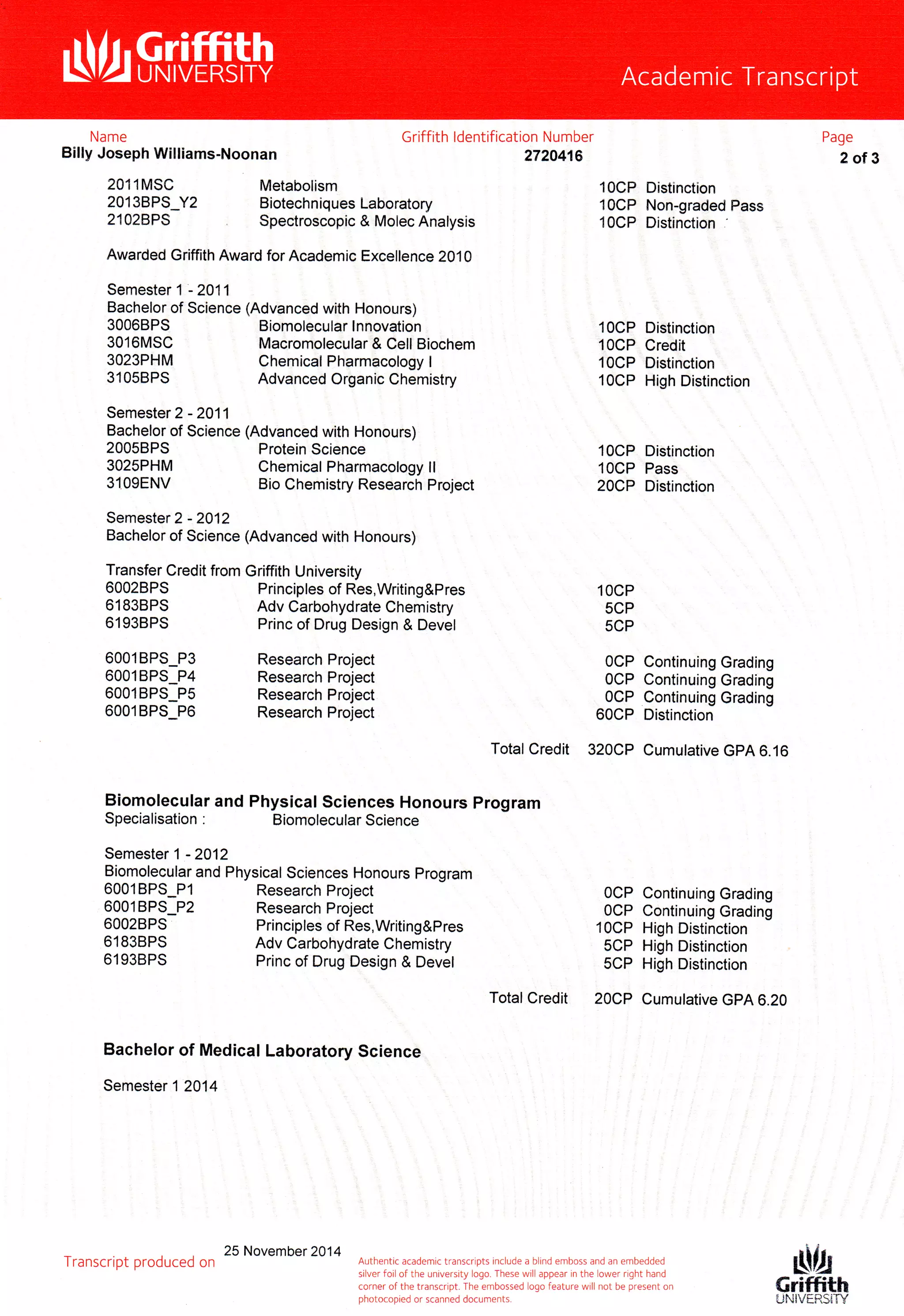 Academic Transcript | PDF