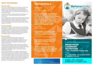 Behaviour Nutrition Learning flyer 2016 (final) | PDF