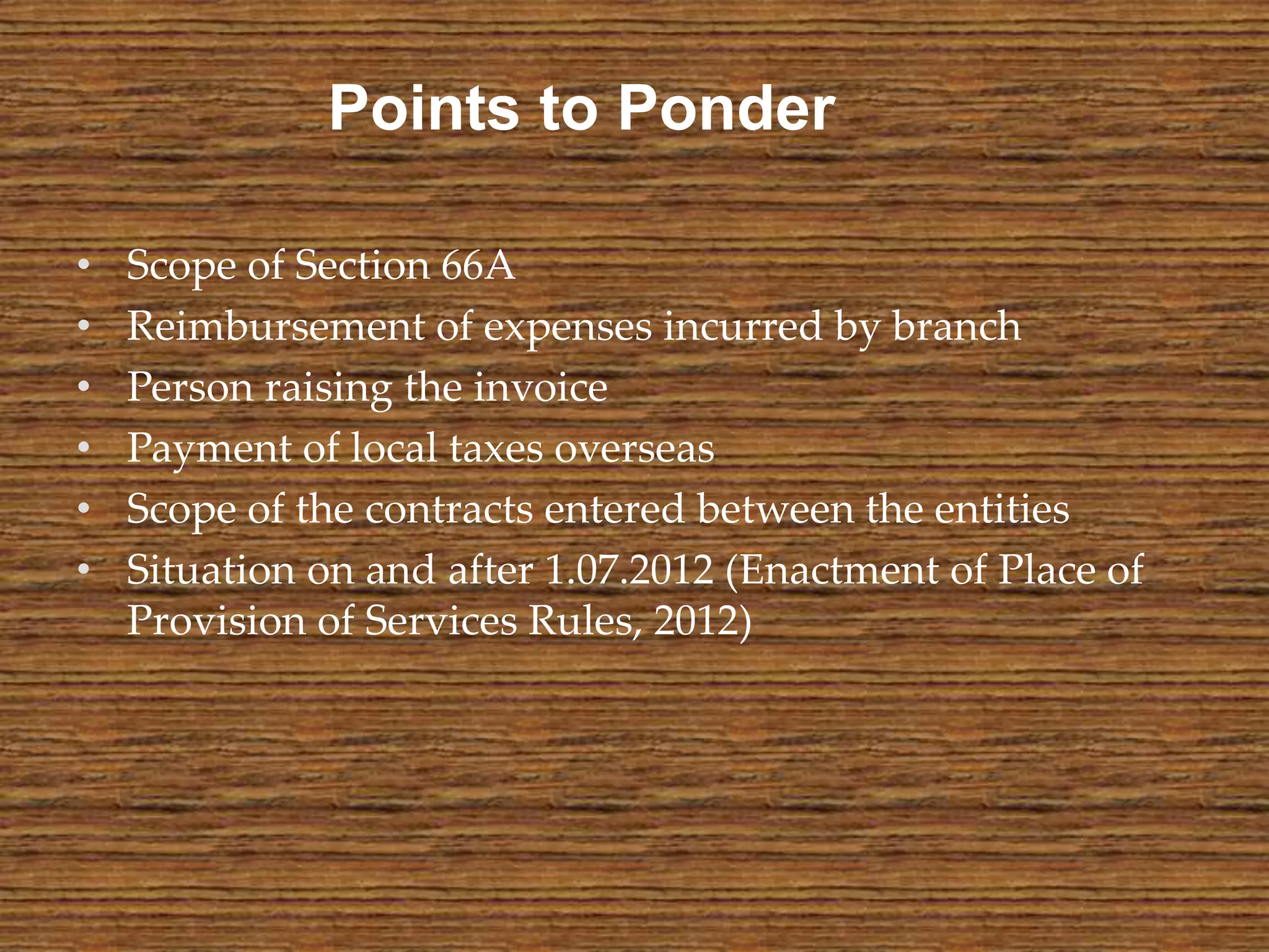 Service Tax-Branches & Head Office | PPTX