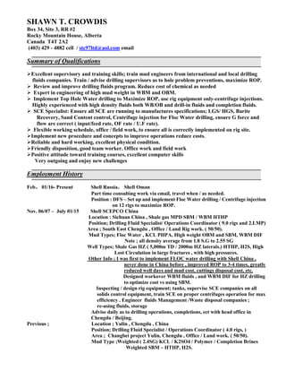 Resume Shawn Crowdis | PDF