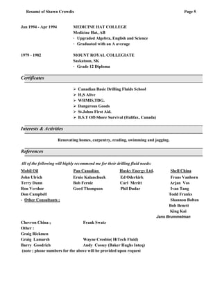Resume Shawn Crowdis | PDF