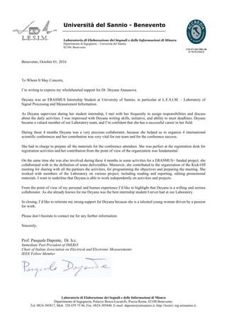 Letter for Deyana October 2016 | PDF
