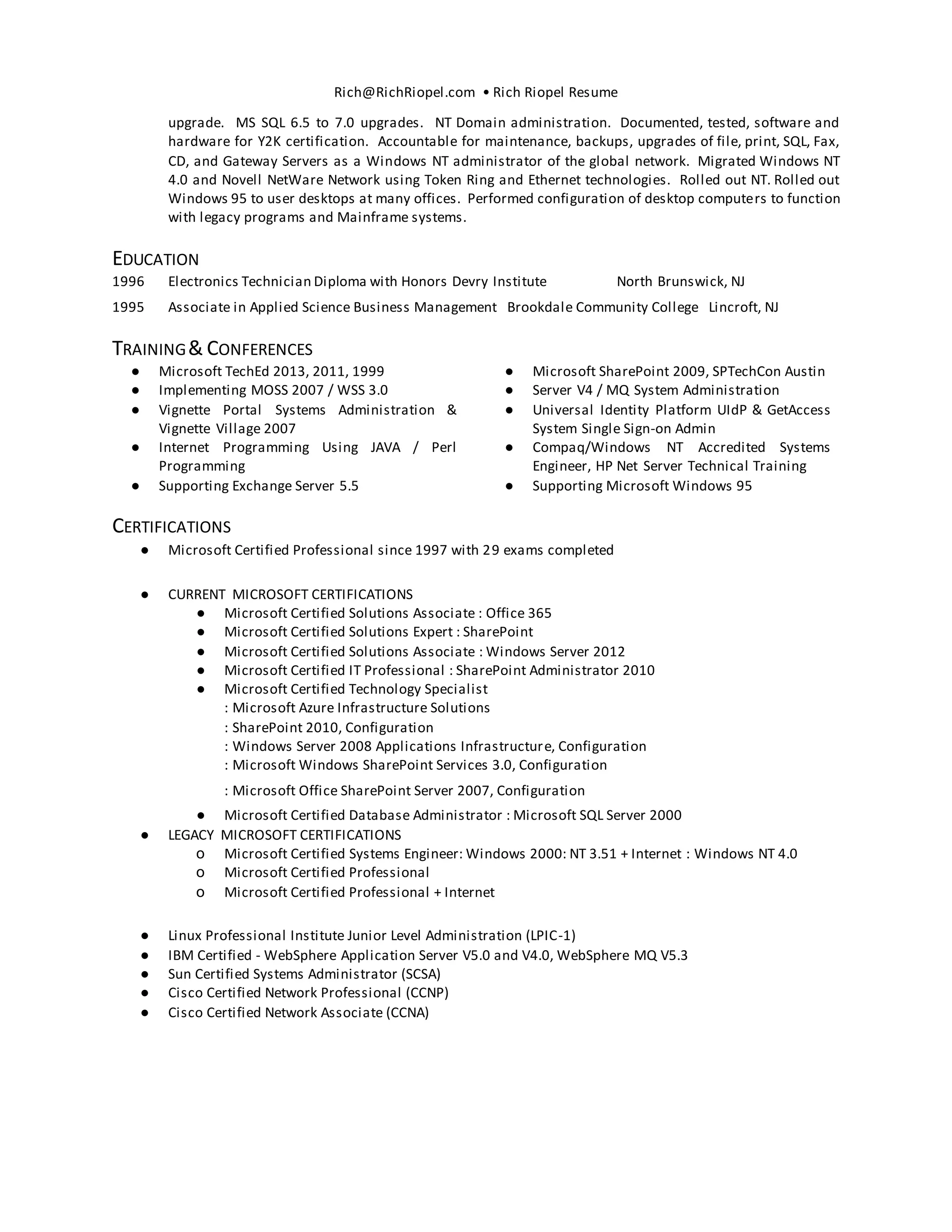 RichRiopelResumePubllic | DOCX