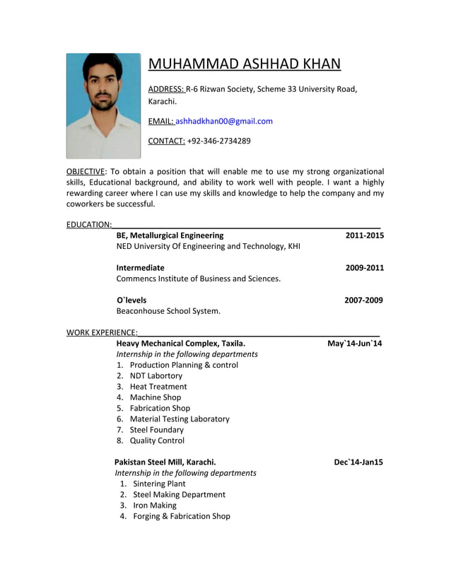 CV Ashhad khan | DOC