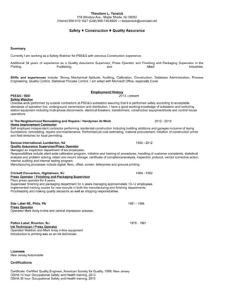 Theodore Yansick Resume PS | RTF