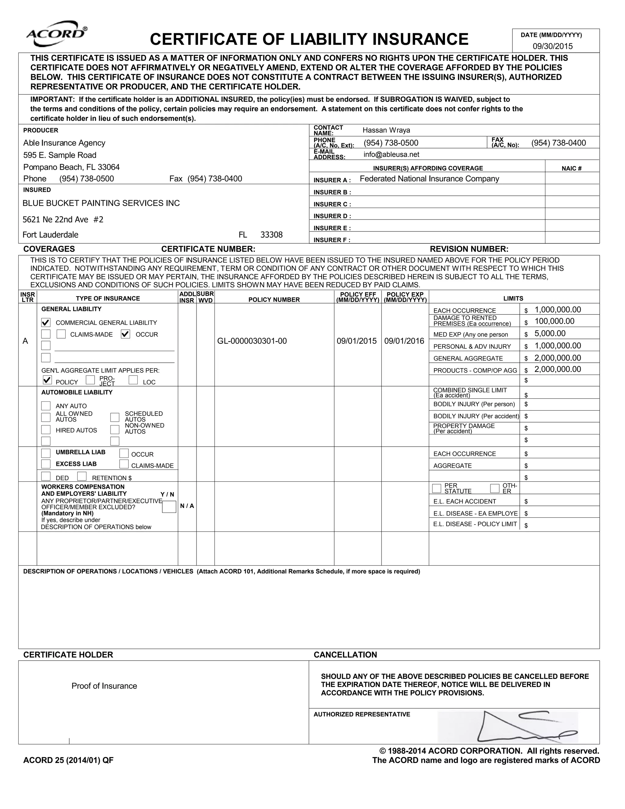 Blue Bucket Proof of Insurance | PDF | Motor Insurance | Insurance