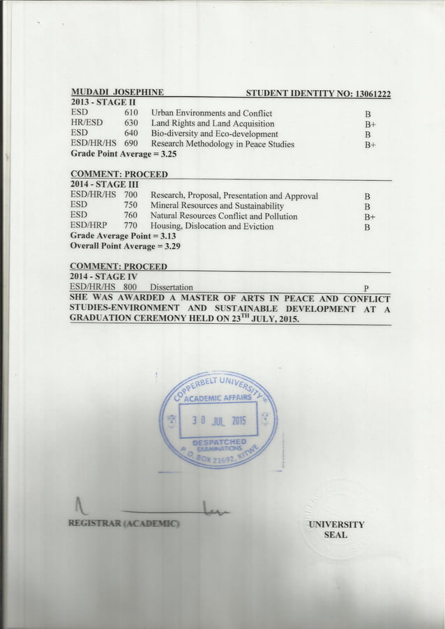 cbu transcript | PDF