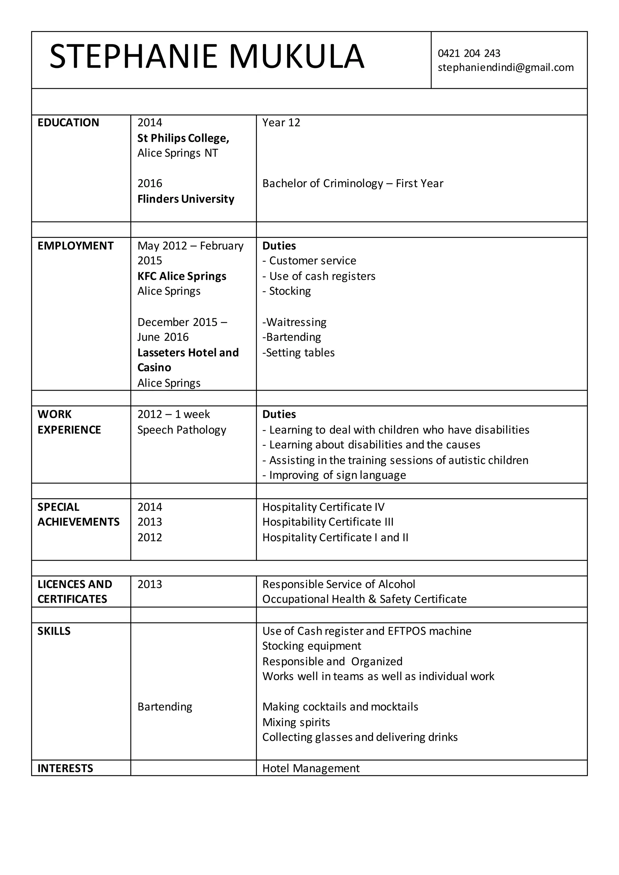 PLP CV - JBlogs (Grid Layout) | DOCX