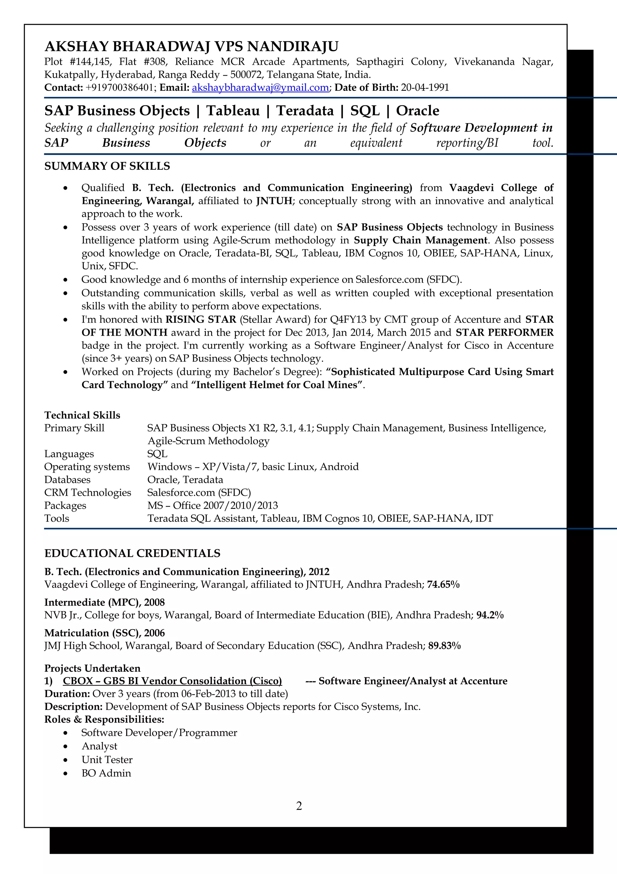 AKSHAY BHARADWAJ - Business Intelligence Analyst | DOC