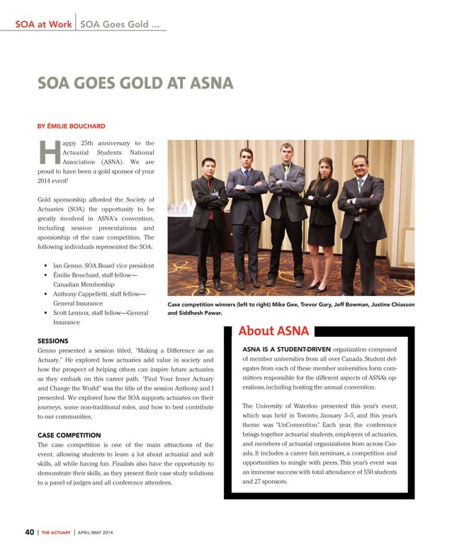 SOA Goes Gold at ASNA | PDF