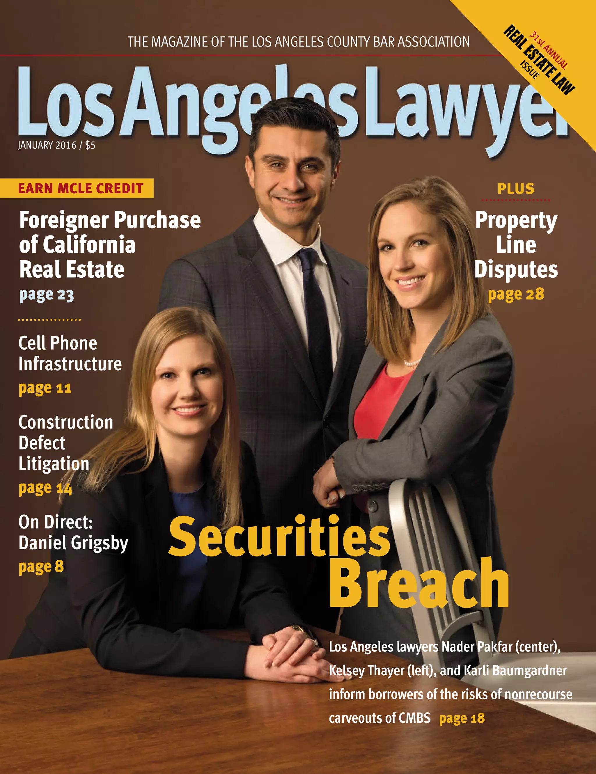 LA Lawyer Magazine - Jan 2016 Issue - New Requirements Facilitate ...