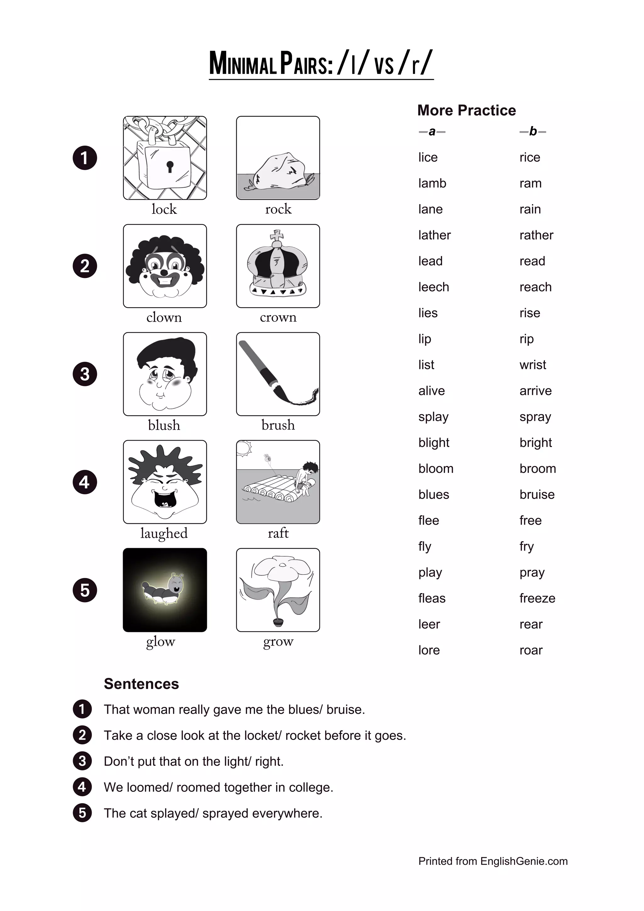 minimal-pairs-l-vs-r-worksheet | PDF