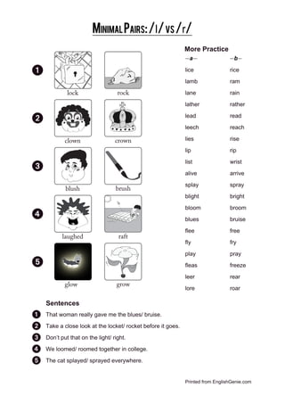 minimal-pairs-l-vs-r-worksheet | PDF