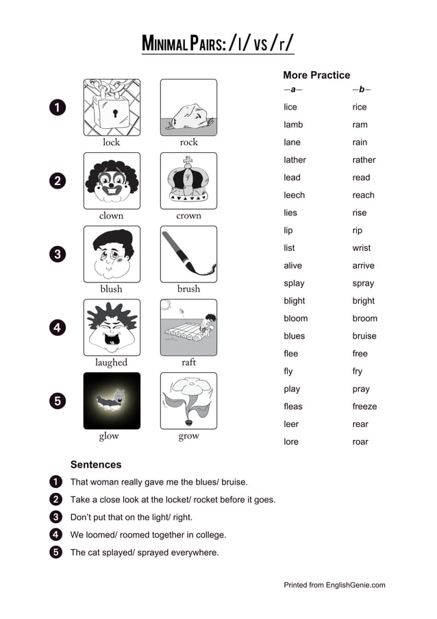 minimal-pairs-l-vs-r-worksheet | PDF