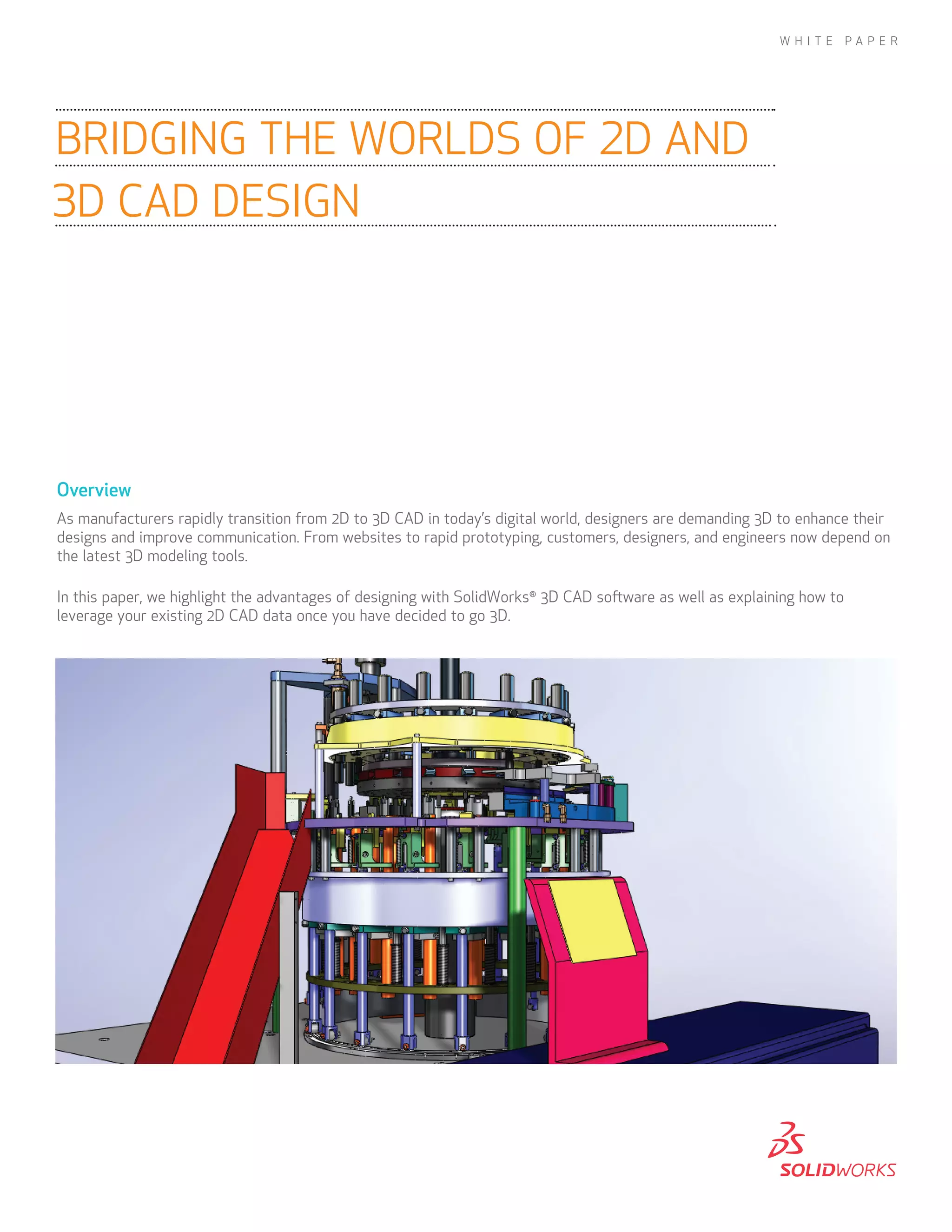 Bridging the Worlds of 2D and 3D CAD Design | PDF | 3-D Graphics ...