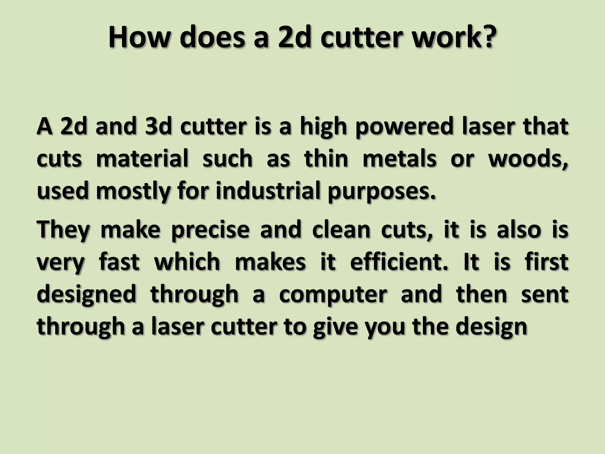 2d and 3d cutters | PPTX