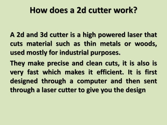 2d and 3d cutters | PPT