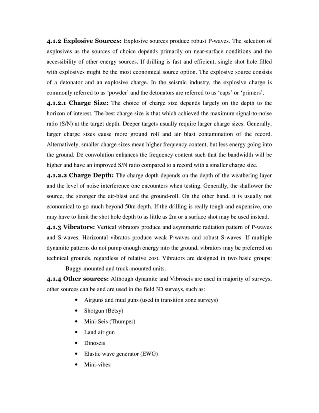 2 d and 3d land seismic data acquisition and seismic data processing | PDF