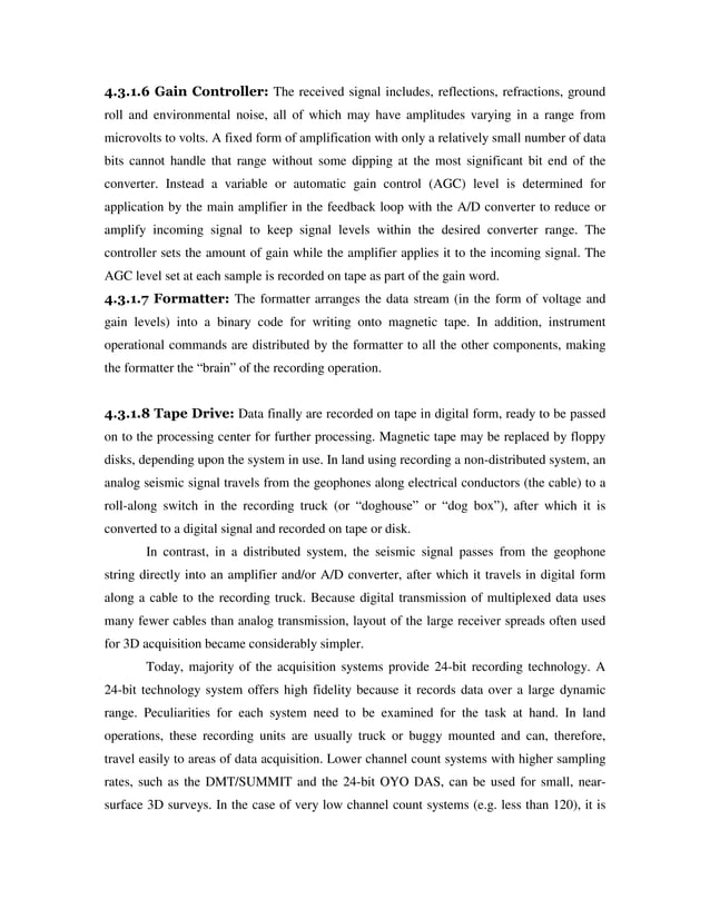 2 d and 3d land seismic data acquisition and seismic data processing | PDF