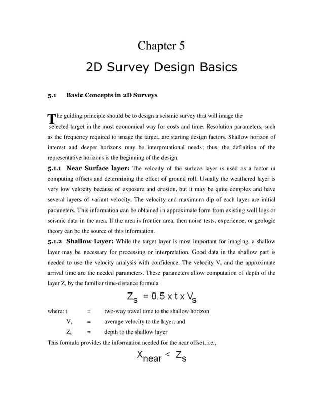 2 d and 3d land seismic data acquisition and seismic data processing | PDF