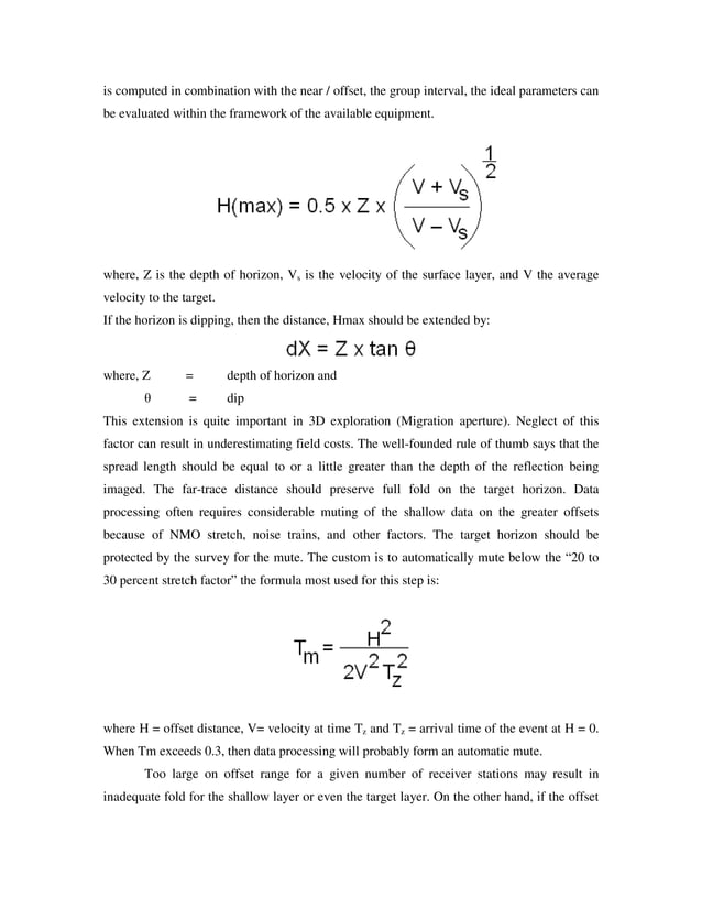 2 d and 3d land seismic data acquisition and seismic data processing | PDF