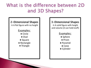 2 d and 3d shapes | PPTX