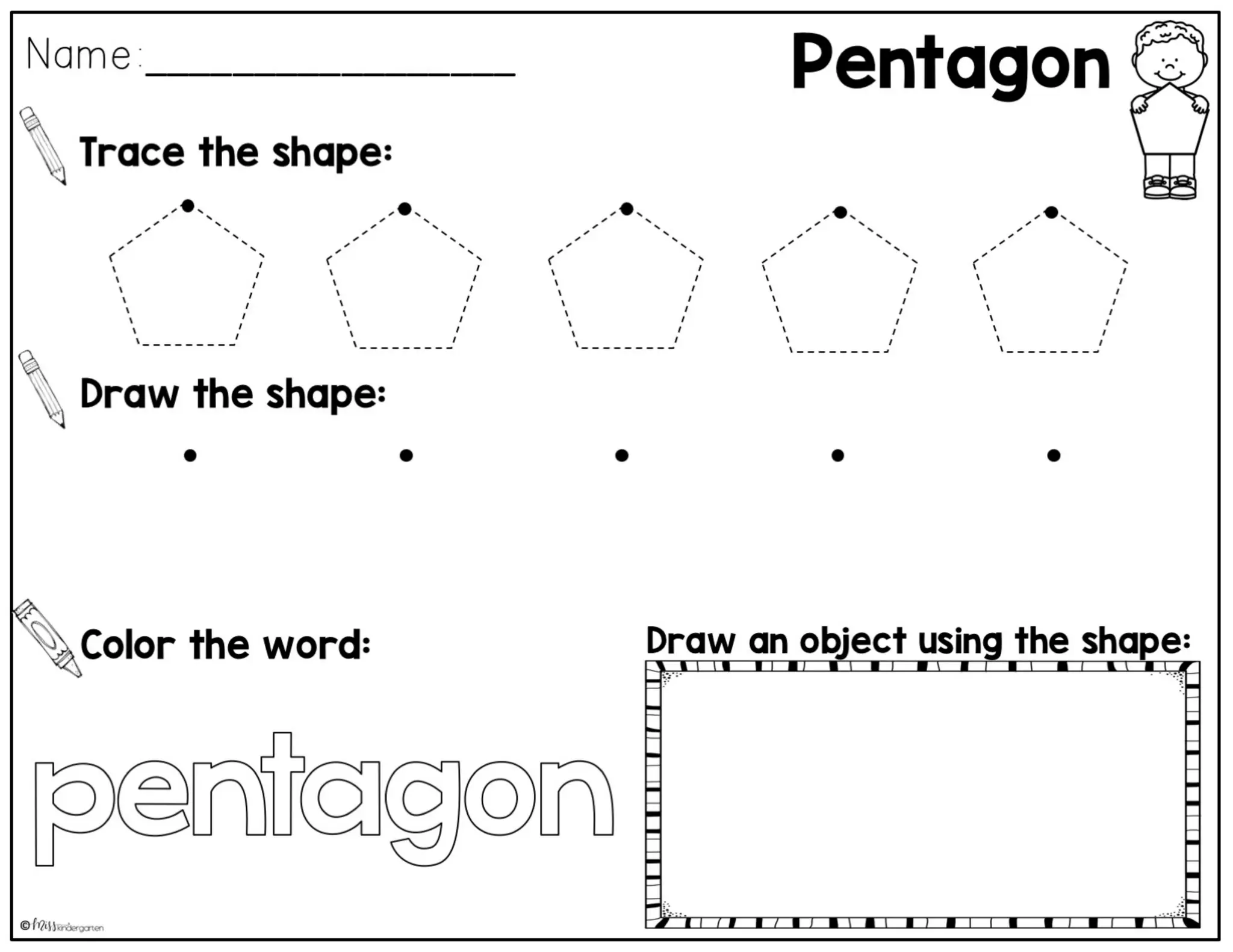 2D and 3D Shapes Practice Worksheet Pre-school | PDF