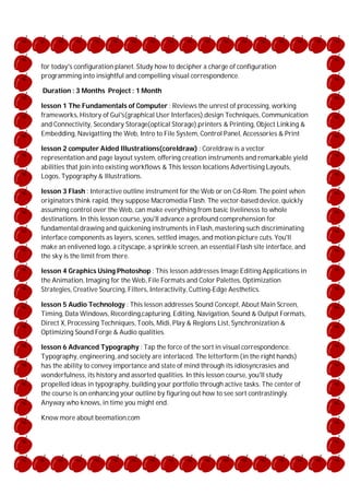 2d Animation Syllabus & Activities | PDF