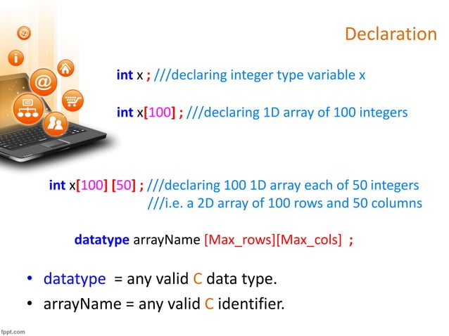 SPL 12 | Multi-dimensional Array in C | PPT