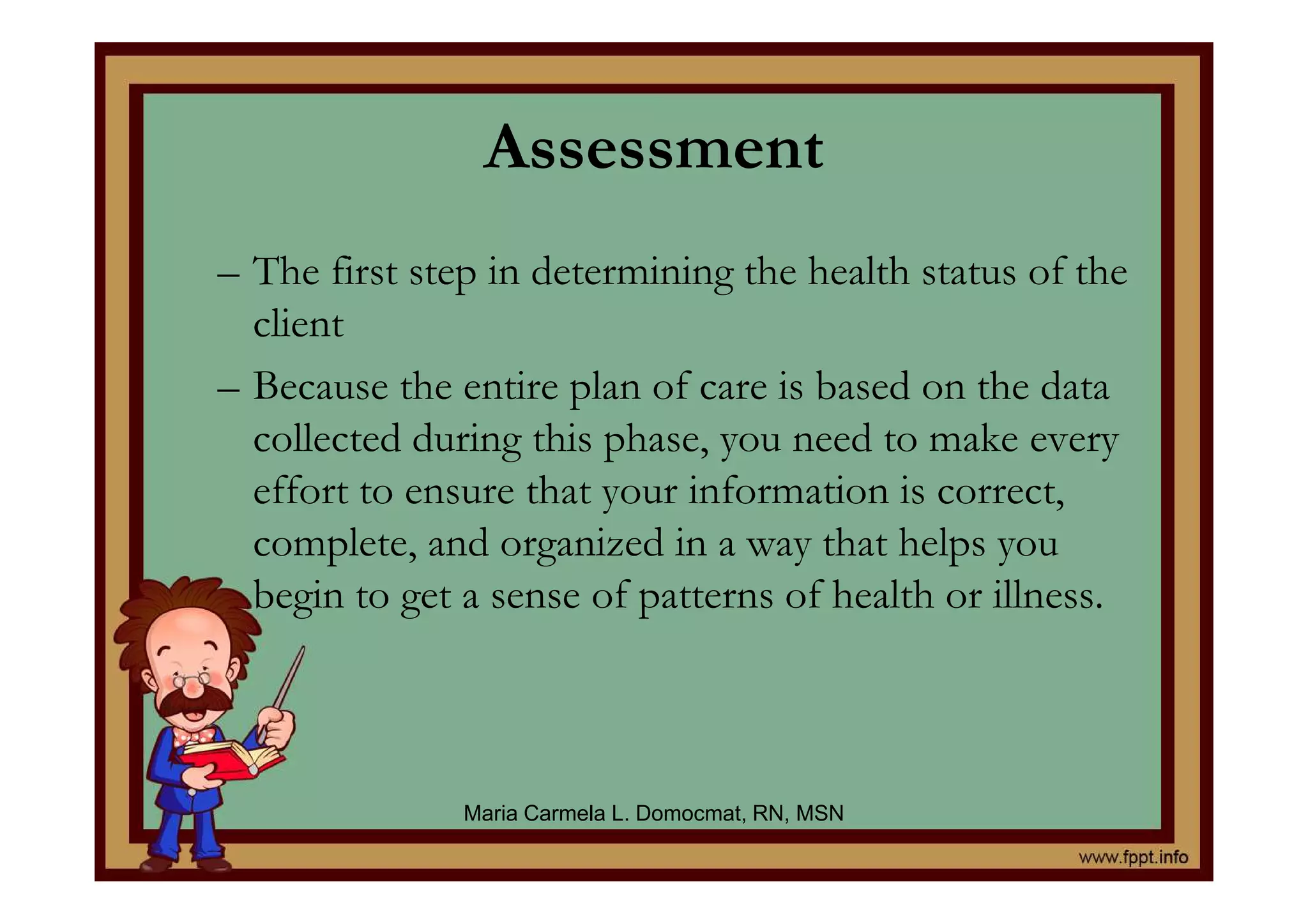 Nursing Health Assessment: Purpose, Types, Sources cld | PDF