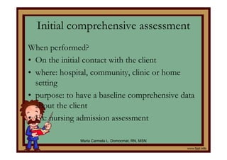 Nursing Health Assessment: Purpose, Types, Sources cld | PDF