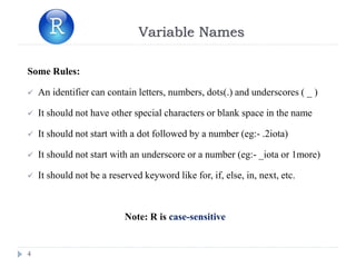 2 data types and operators in r | PPT