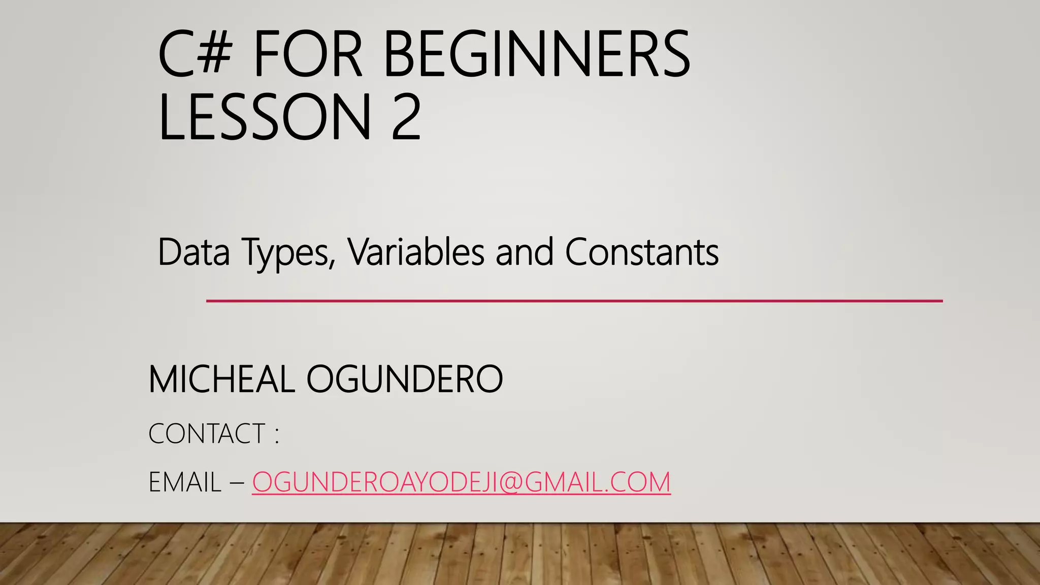 datatypes_variables_constants | PPT datatypes_variables_constants | PPT
