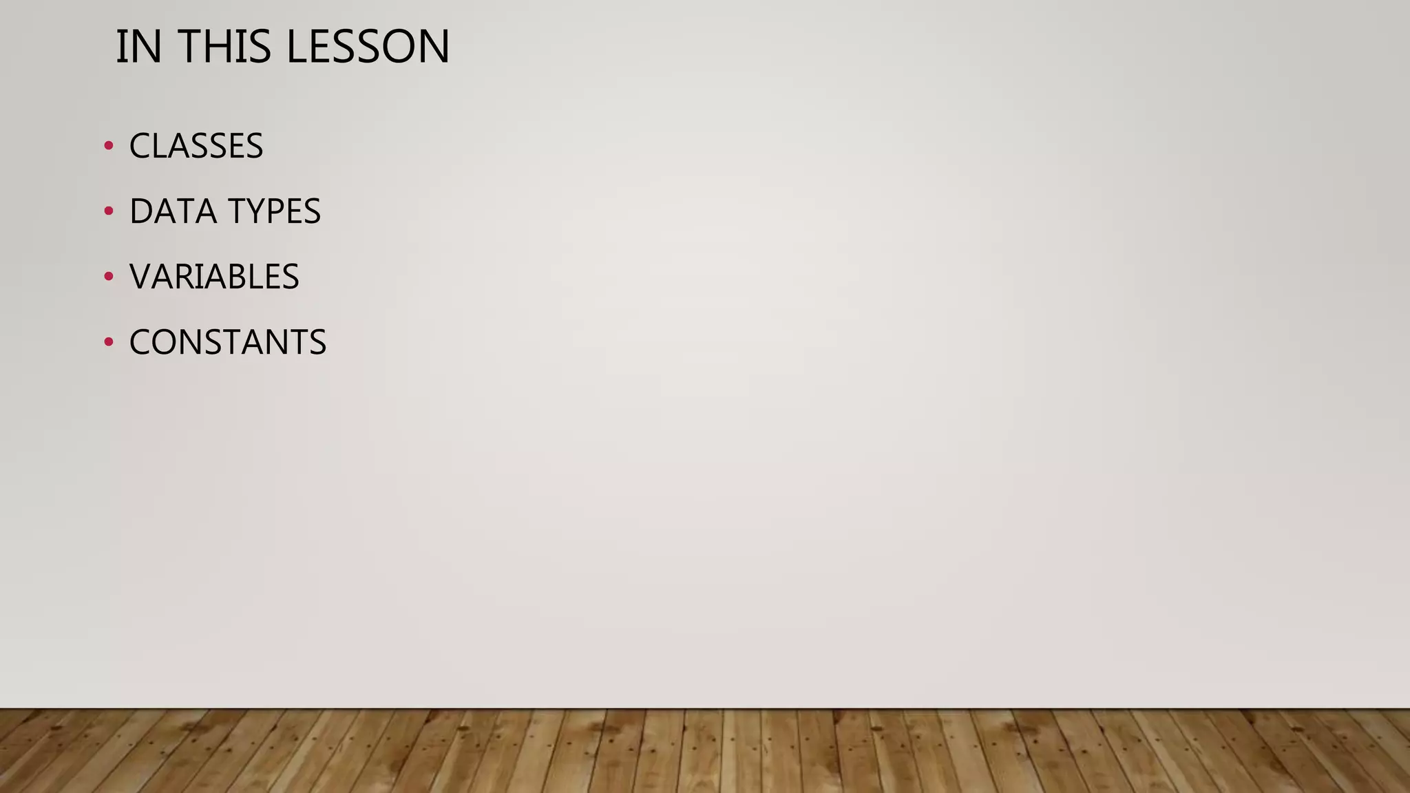 Datatypesvariablesconstants Ppt