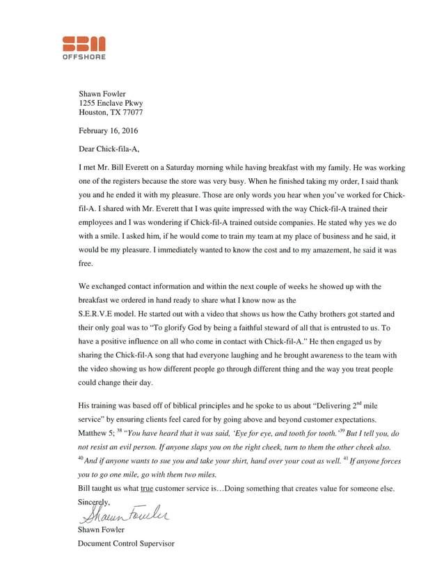 SBM Offshore Bill Everett letter | PDF