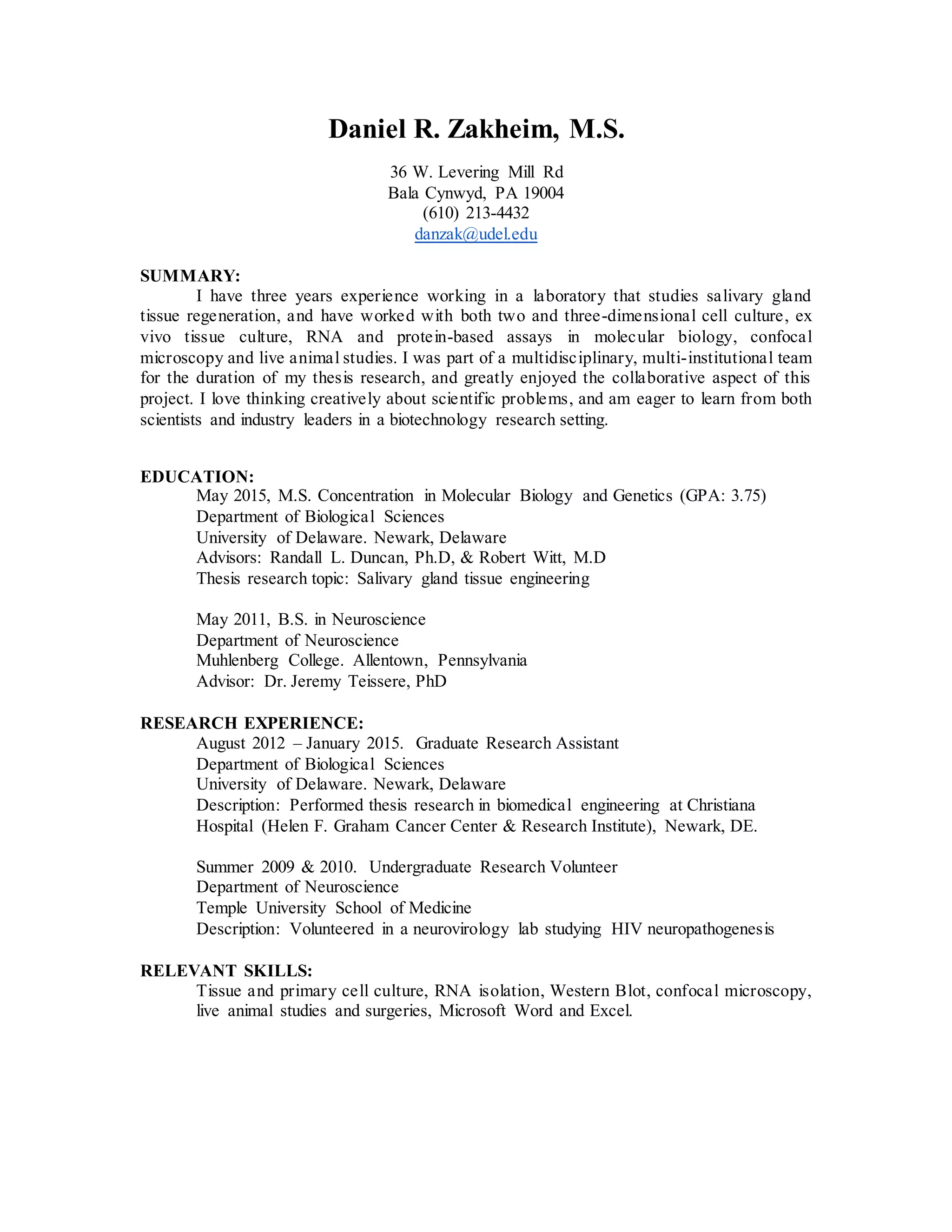 DZ CV Spring 2015 | DOCX