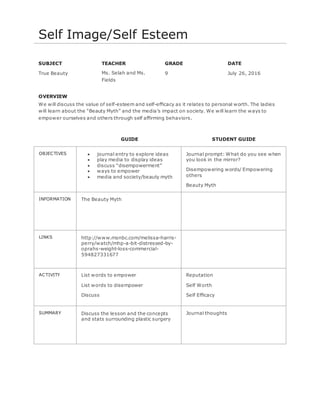 selfesteem_suttongirls | PDF