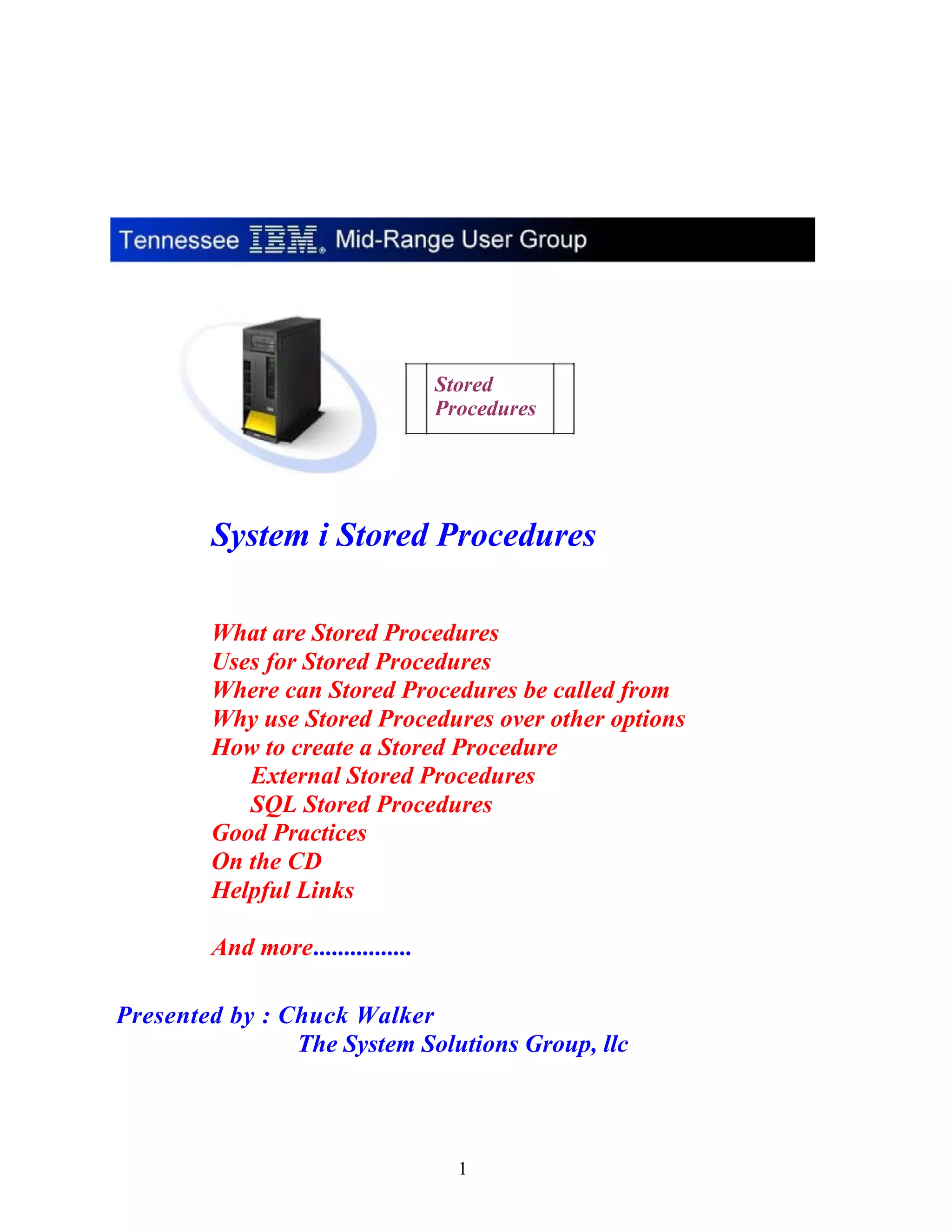 Stored-Procedures-Presentation | PDF