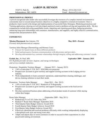 AARON HENSON RESUME | PDF