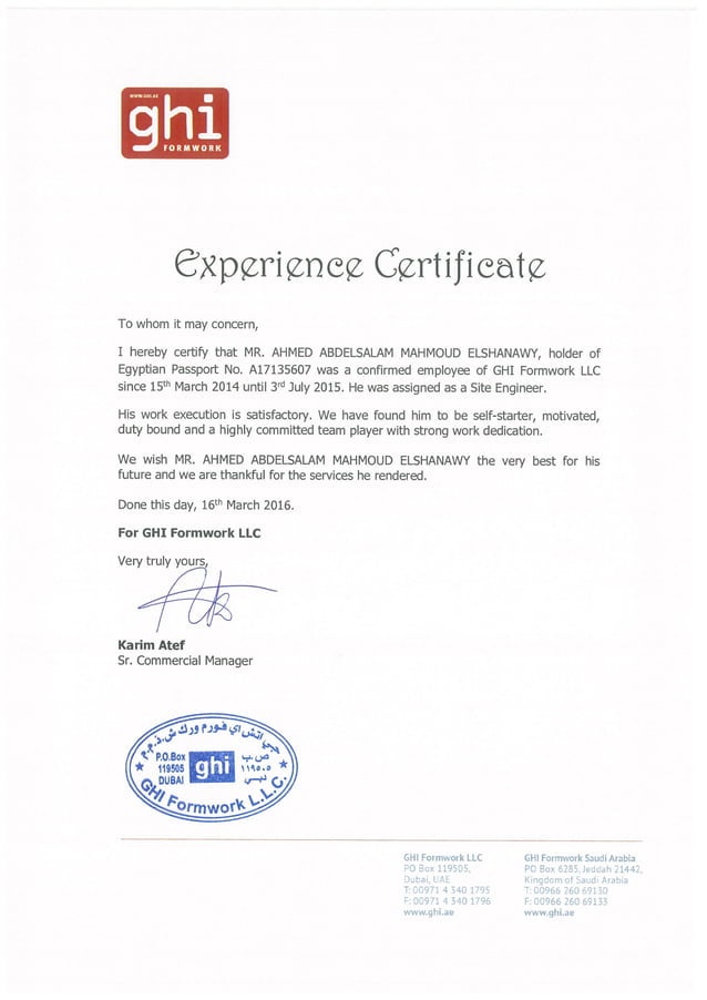 C.V Ahmed Abdelsalam | PDF | Civil Engineering Industry | Industries