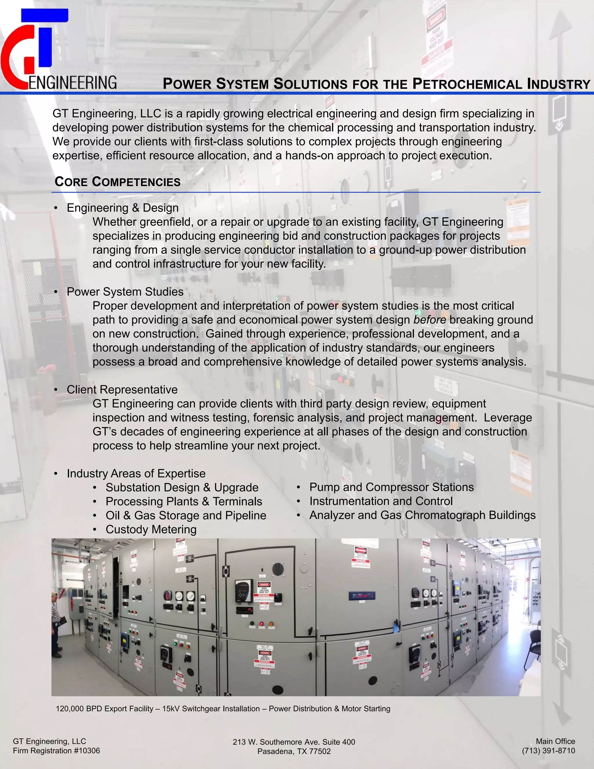 2014, GT ENGINEERING, LLC, BROCHURE | PDF