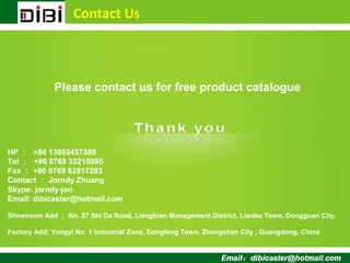 DiBi Caster Presentation | PPT