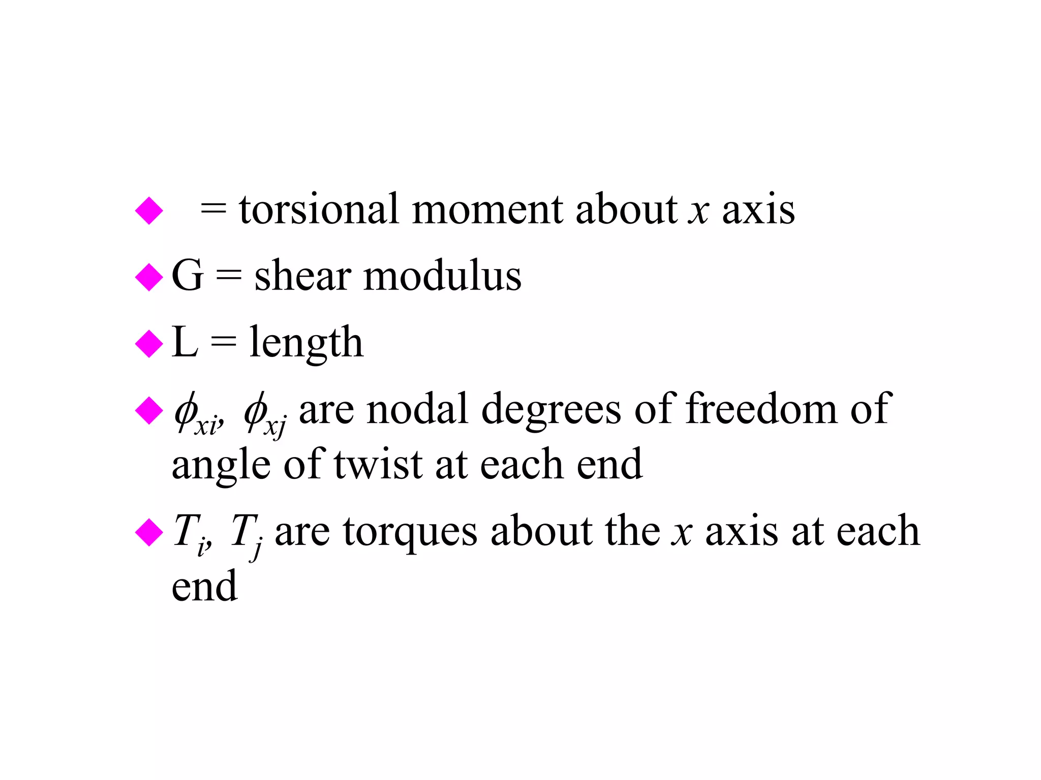 2d Beam Element With Combined Loading Bending Axial And Torsion Pdf